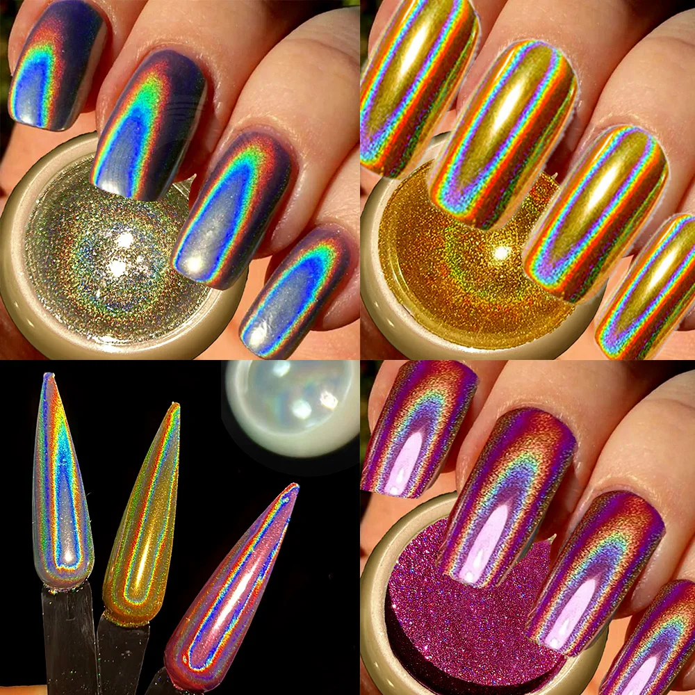 2023s-Holographic-Nail-Powder-Gold-Silver-Rose-Magic-Mirror-Glitter ...