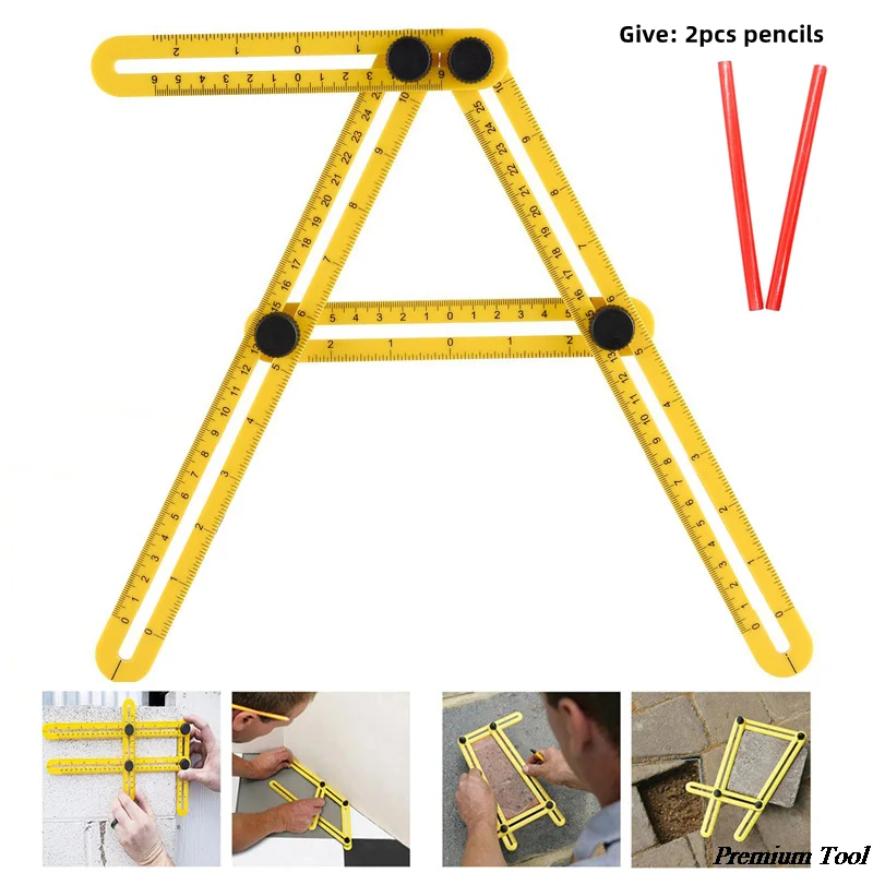Four-fold-Ruler-Angle-Ruler-Measuring-Protractor-Activity-Multi-angle ...