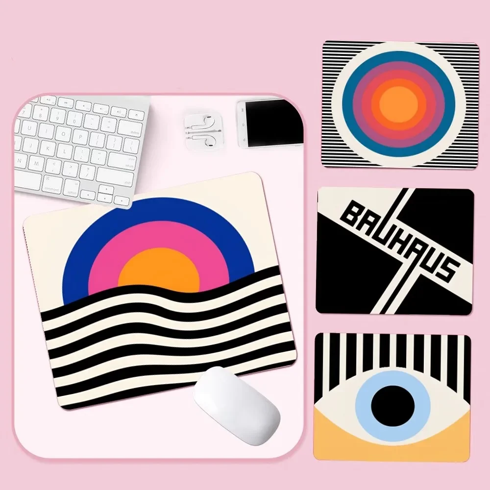 Bauhaus-Circle-Lines-Warped-Yellow-Orange-Red-DIY-Table-Mat-Student ...