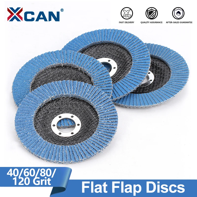 XCAN Flap Disc 115/125mm Angle Grinder Accessories Sanding Discs ...
