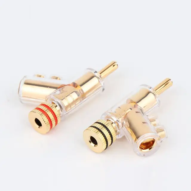 Hifi Audio Gold Plated Closed Screw Lock Speaker Cable Banana Plug ...