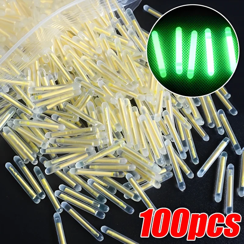 50/100PCS 2.2 4.5mm Night Fishing Float Rod Lights Dark Glow Stick ...