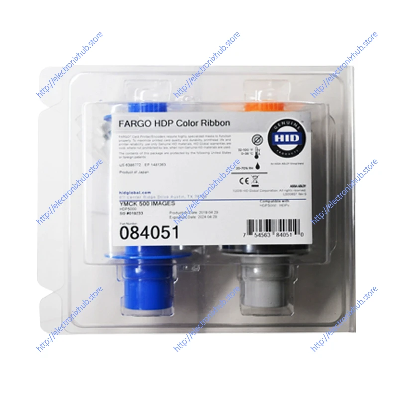 New-084051-YMCK-Full-Color-Ribbon-with-Resin-for-Fargo-HDP5000-card ...