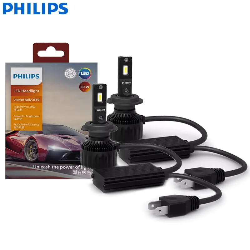 Philips-Luz-LED-H7-100W-9000LM-Ultinon-Rally-3550-para-coche-6500K ...