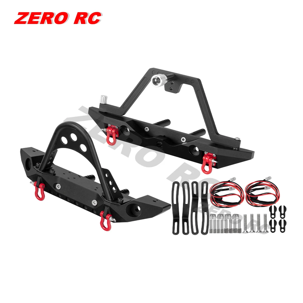 RC 1/10 SCALE ALLOY Front Rear Bumper Bull Bar W/ Spare Tire Carrier ...