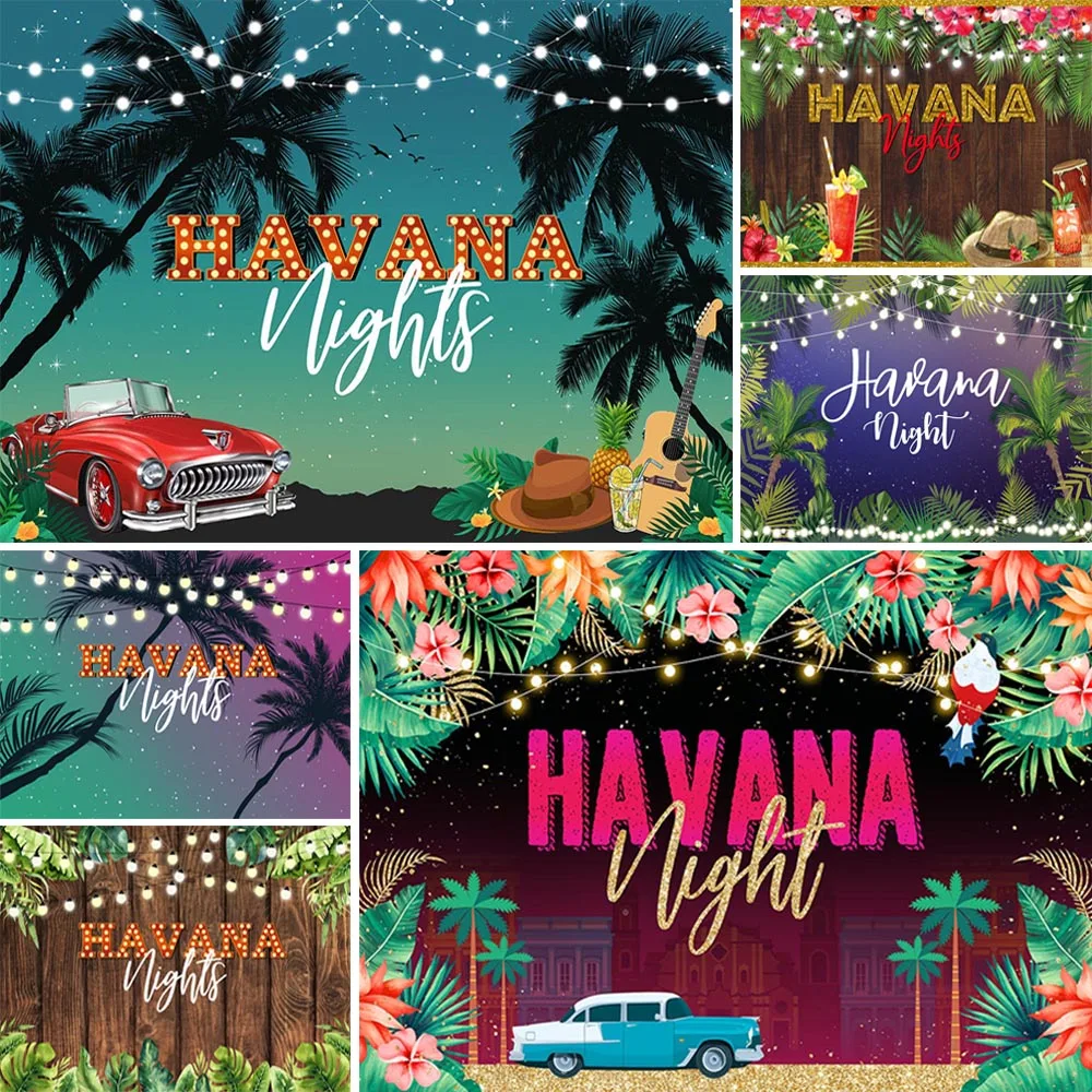 Summer-Havana-Night-Backdrops-Child-Birthday-Photo-Booth-Decoration ...