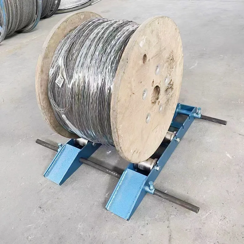 New small-scale ground cow pay-off rack portable cable pay-off reel ...