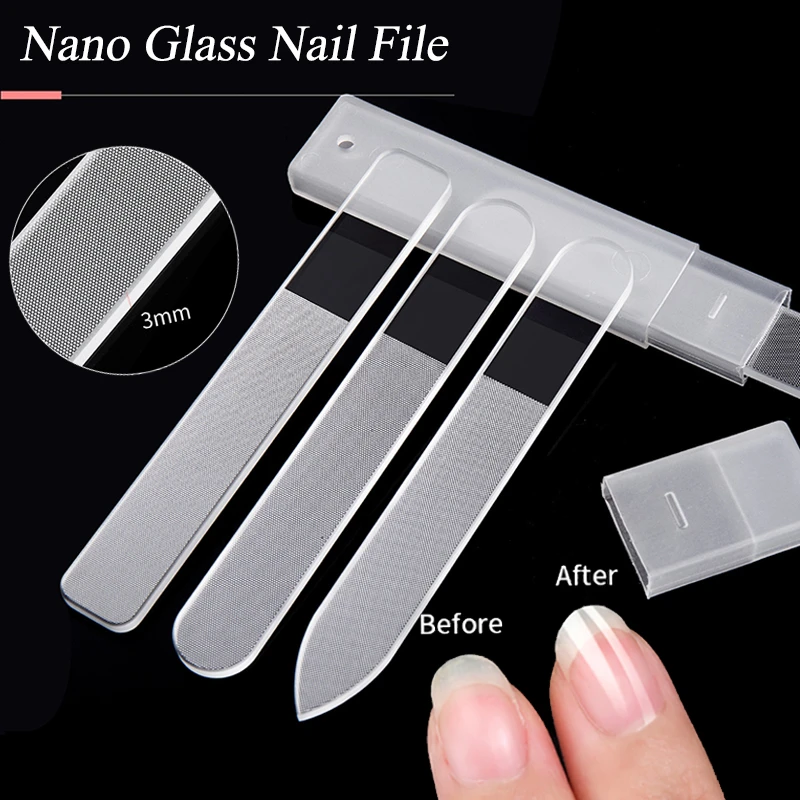 Professional Nail Files Nano Glass Sanding Polishing Files Transparent ...