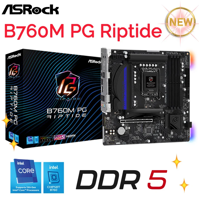 Intel b760 mainboard ddr5 asrock b760m pg riptide apoio intel 12th 13th ...