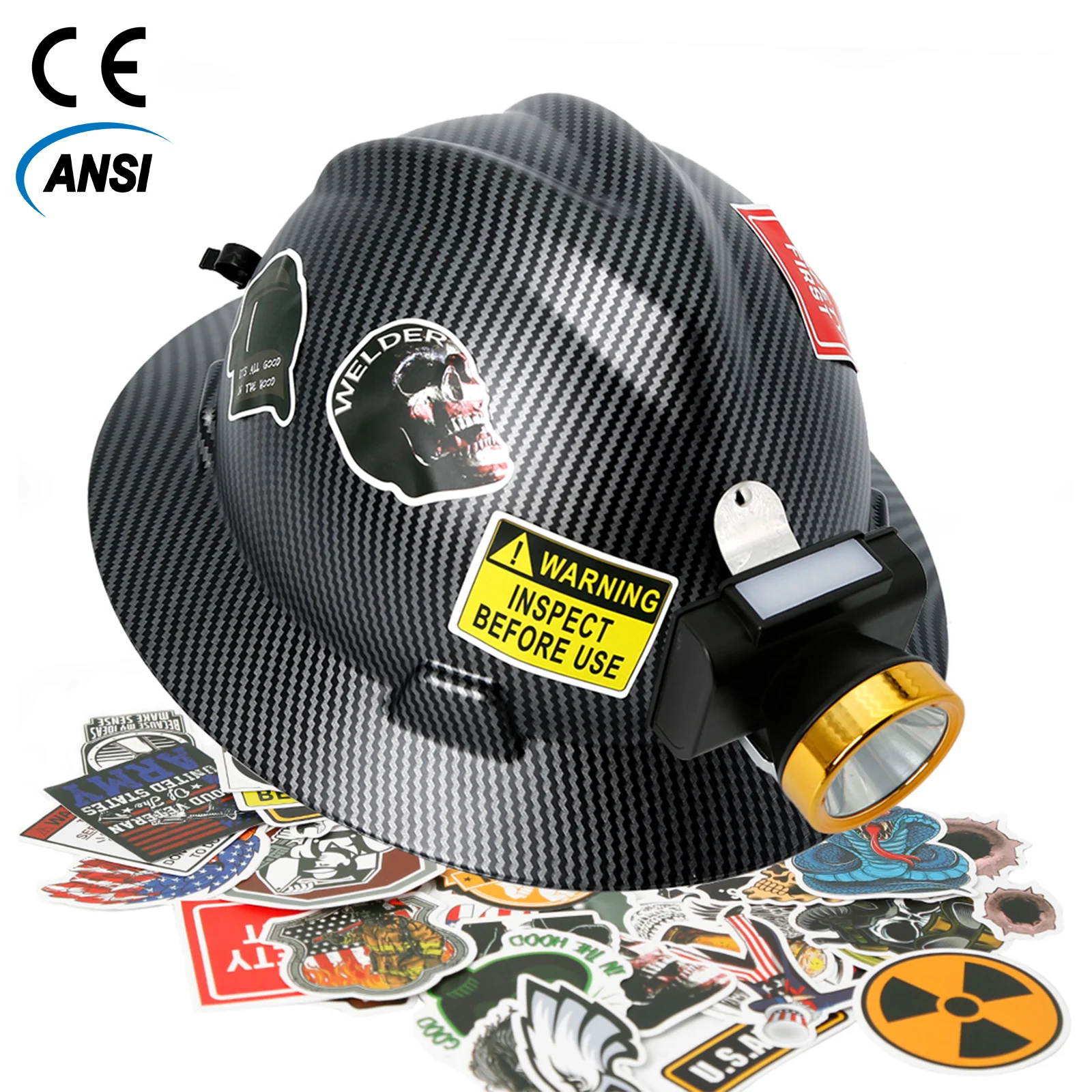 CE-Full-Brim-Safety-Helmet-Hard-Hat-Stickers-Carbon-Fiber-Construction ...