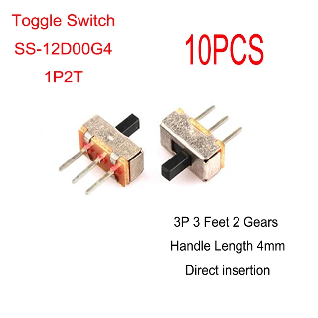 10PCS Toggle Switch Single and Double-Row Slide Switch Micro-power ...
