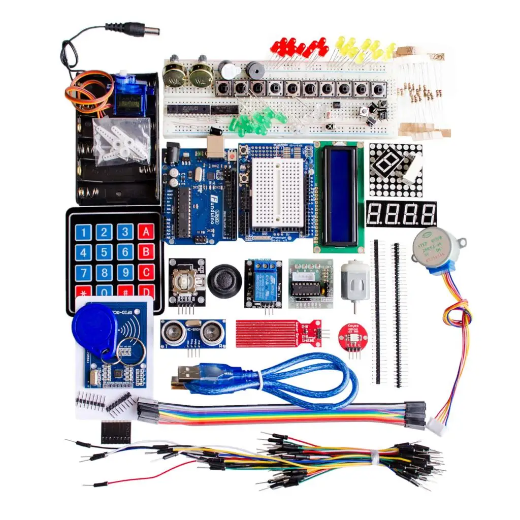 Starter-Kit-for-Arduino-Uno-R3-Breadboard-and-holder-Step-Motor-Servo ...