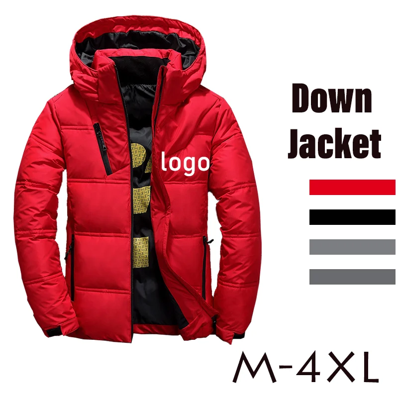 Custom-Your-Logo-2023-New-Solid-Down-Jacket-With-Hood-Winter-Casual ...