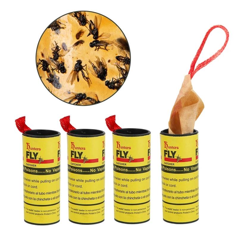 Tira-de-papel-de-pegamento-fuerte-para-moscas-trampa-de-insectos ...