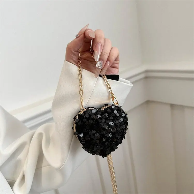 Love-Heart-Fashion-Single-Shoulder-Bag-Sequins-Slanted-Cross-body ...