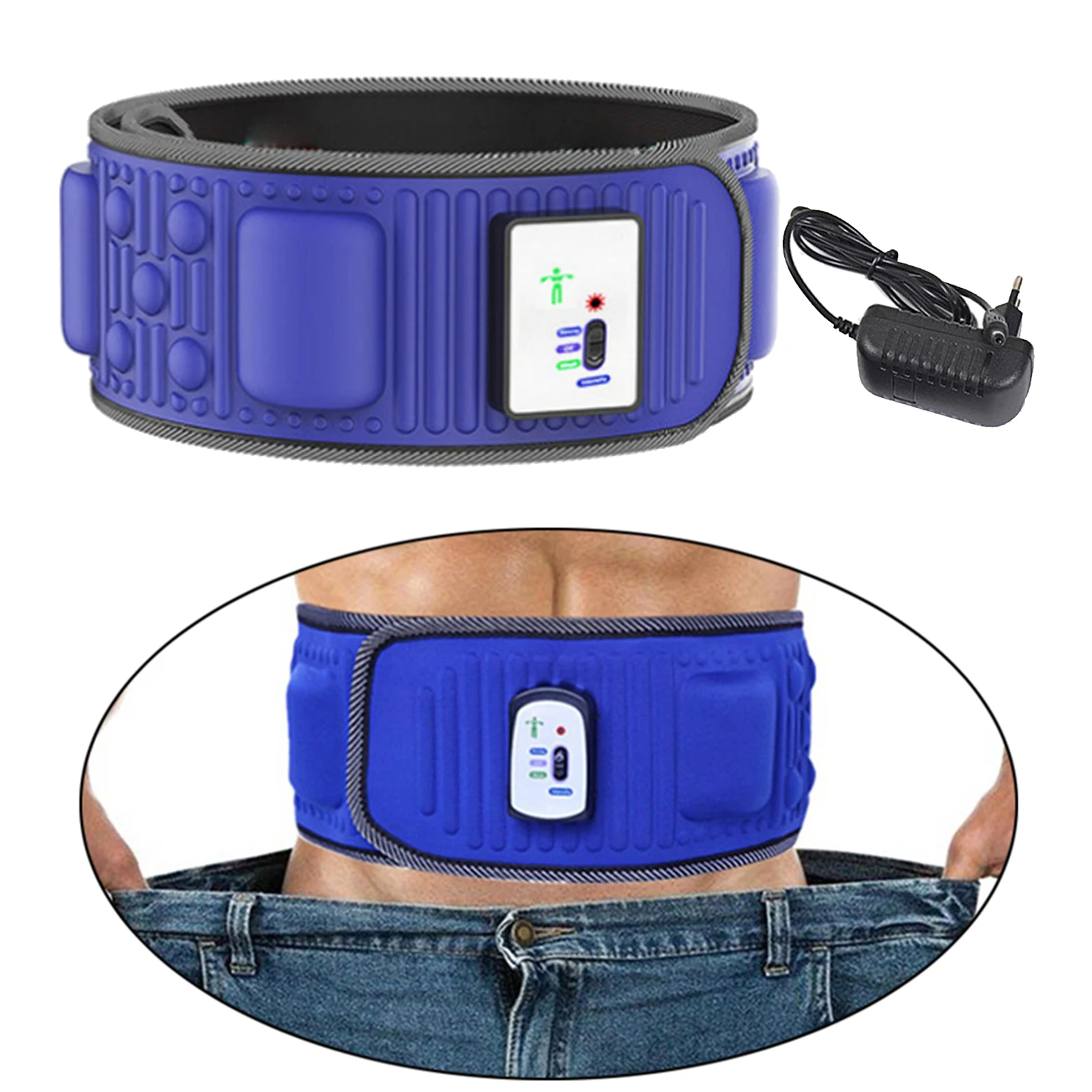 Slimming Belt Stimulator Body Vibrating Waist Massager Gym Burning ...