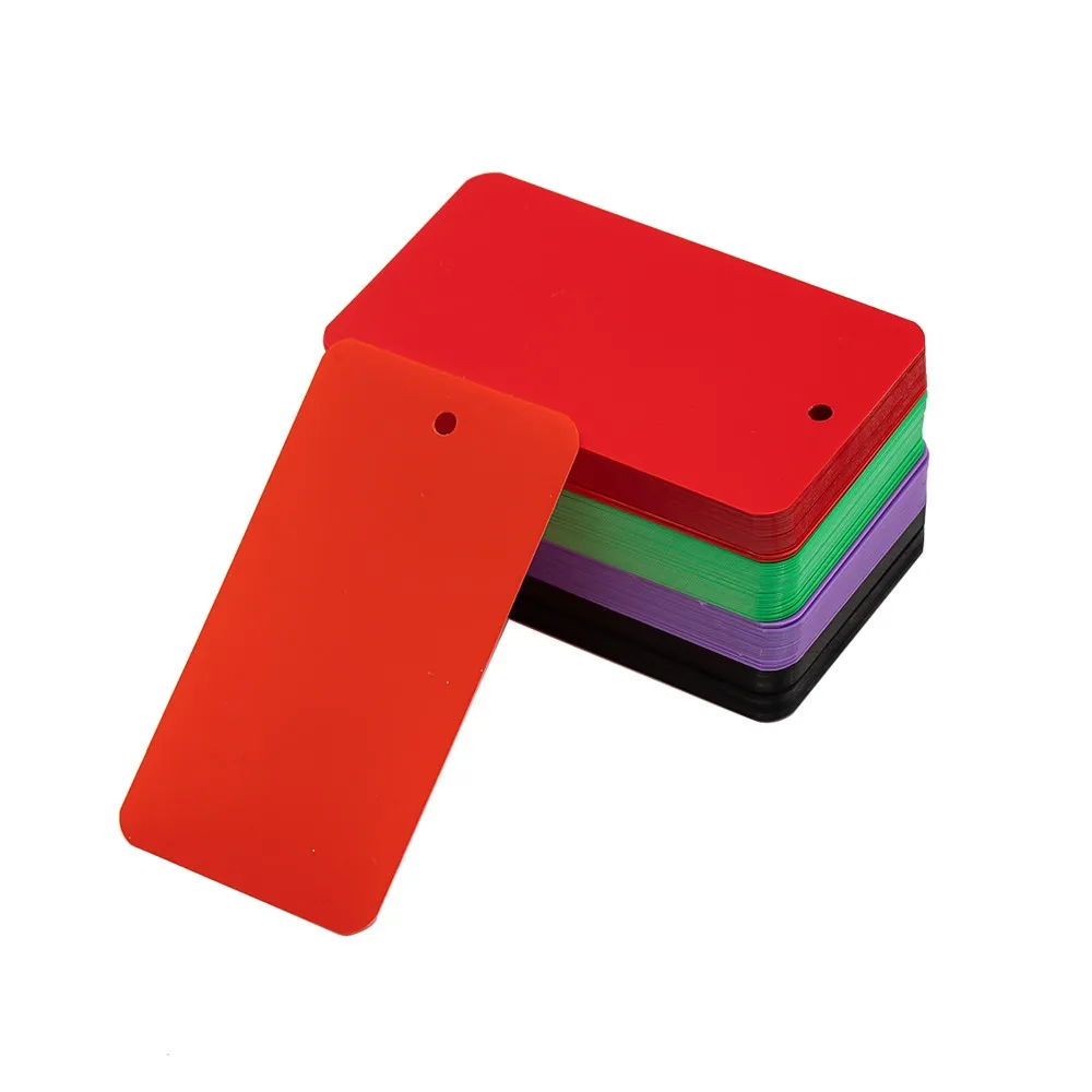 50Pcs-5x9cm-Blank-Matte-PVC-Plastic-Plastics-Waterproofing-Hang-Tag-DIY ...