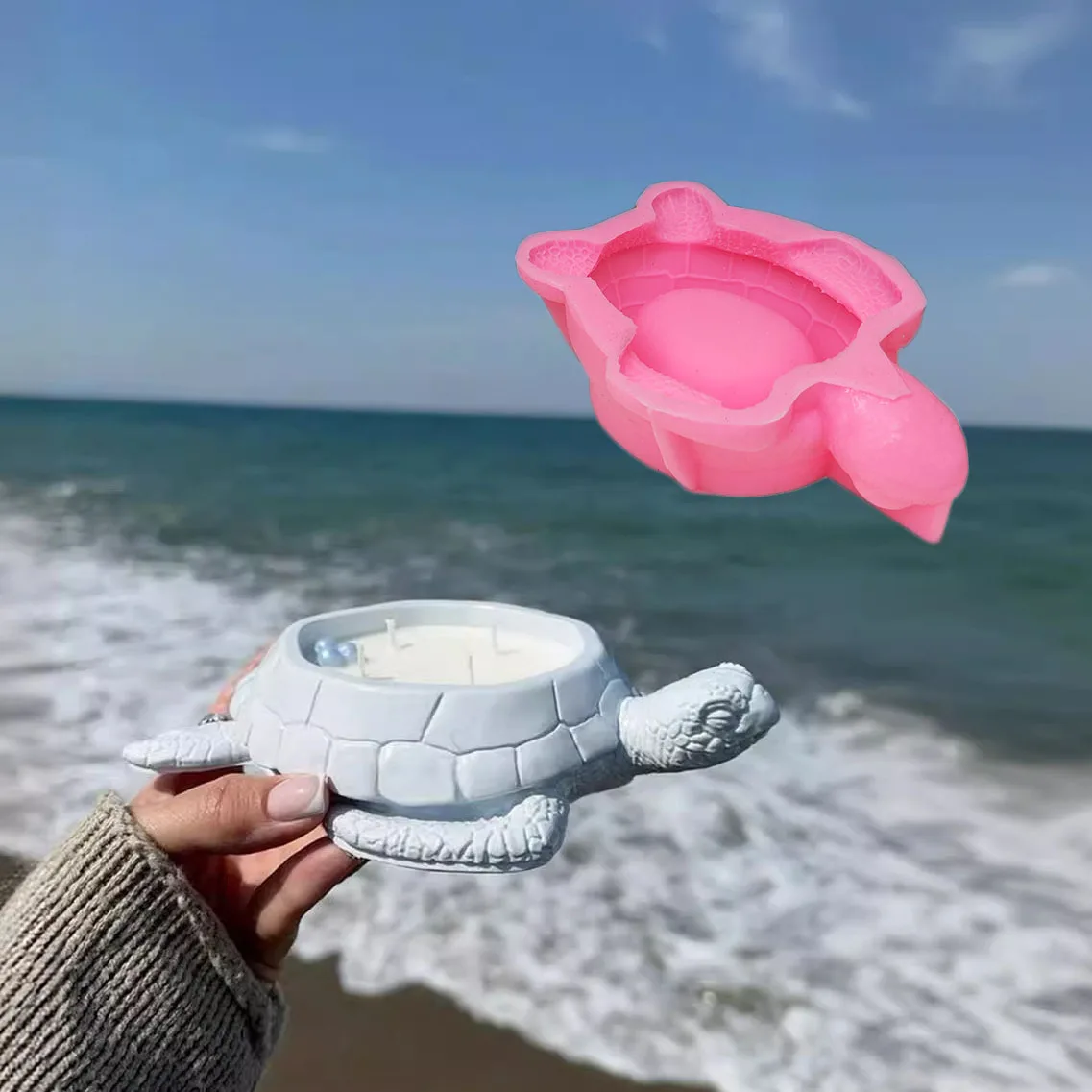 Sea-Turtle-Pot-Silicone-Mold-Concrete-Candle-Vessel-Molds-Plaster ...