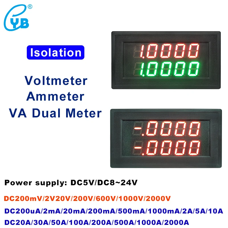 YB5145VA-Isolated-Dual-Digital-Voltmeter-Ammeter-LED-4-5-digit-Voltage ...