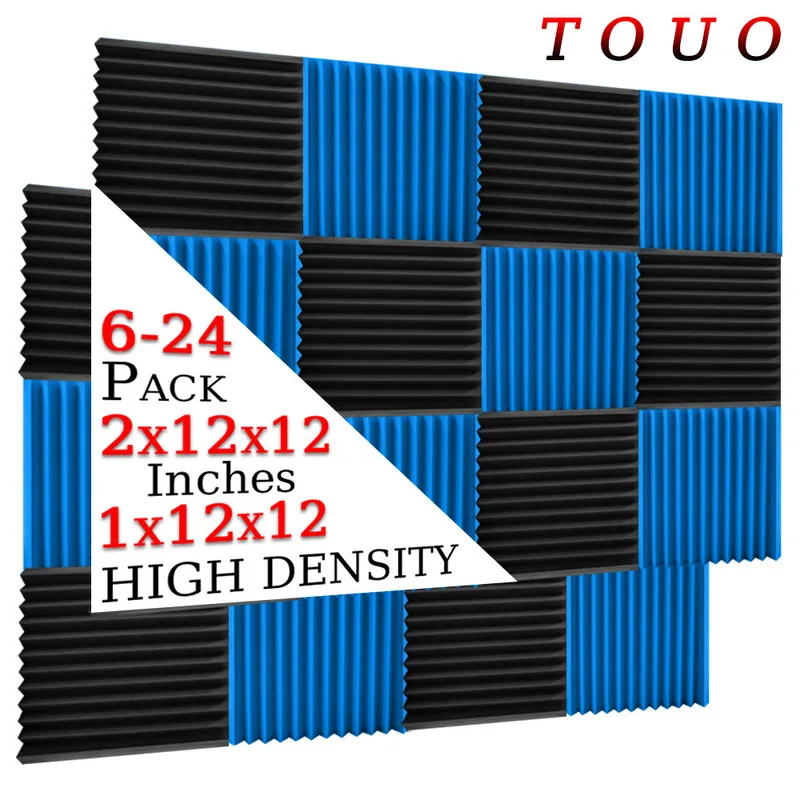 TOUO Insulation Sound-Absorbing Foam 6-24 Pack Studio Acoustic Foam ...
