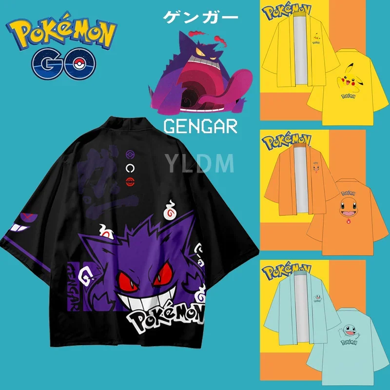 Fashion-Pokemon-Anime-Pikachu-Gengar-Set-Bathrobe-Two-dimensional-Cloak ...