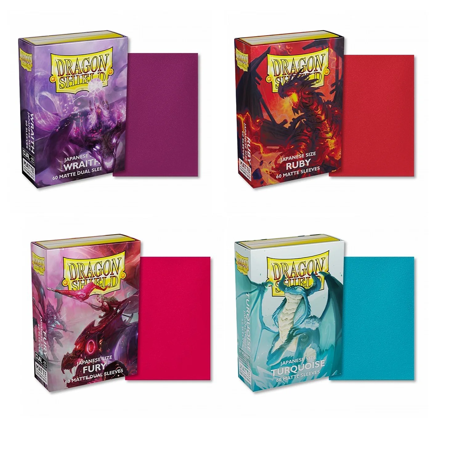 Dragon Shield Bundle: 2 paquetes de 60 unidades de tamaño japonés mate ...