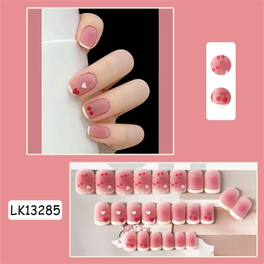 24P-Artificial-Acrylic-Nail-Art-Fake-Nails-Full-Coverage-Removable ...