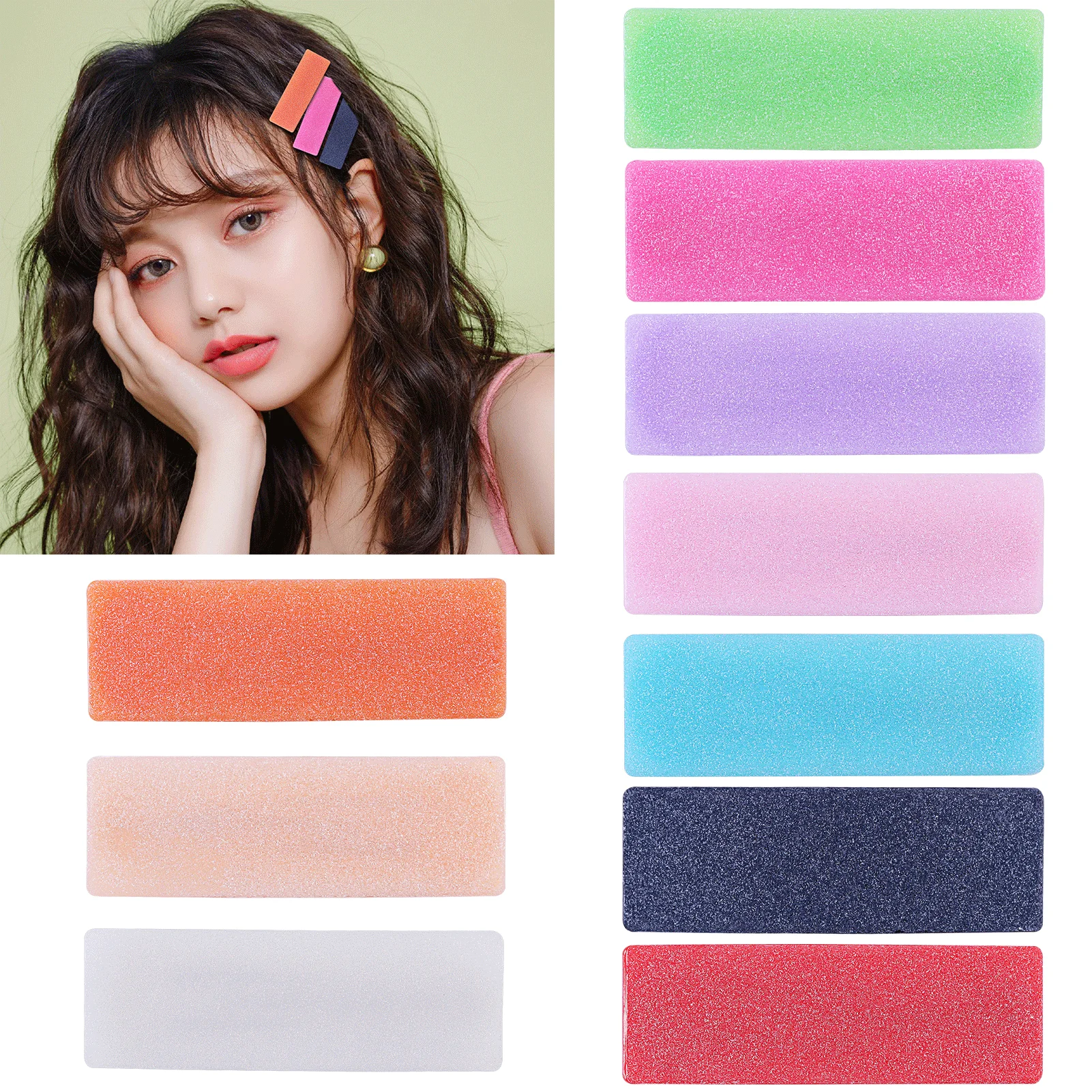 10pcs-Glitter-Sparkle-Hair-Clips-for-Girls-Square-Hair-Clips-Curly-Hair ...