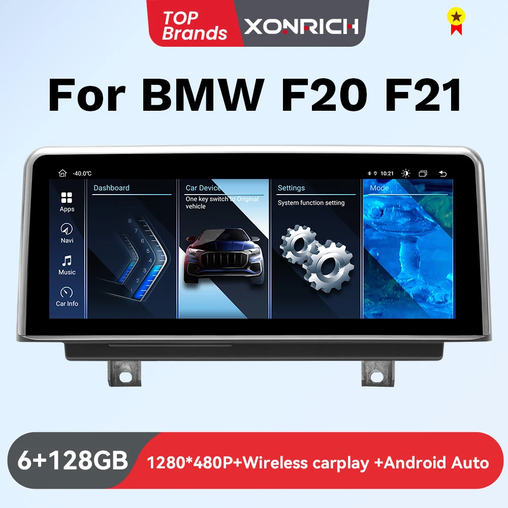 Xonrich Wireless Carplay Android Multimedia-Bildschirm für BMW 1/2/10 ...