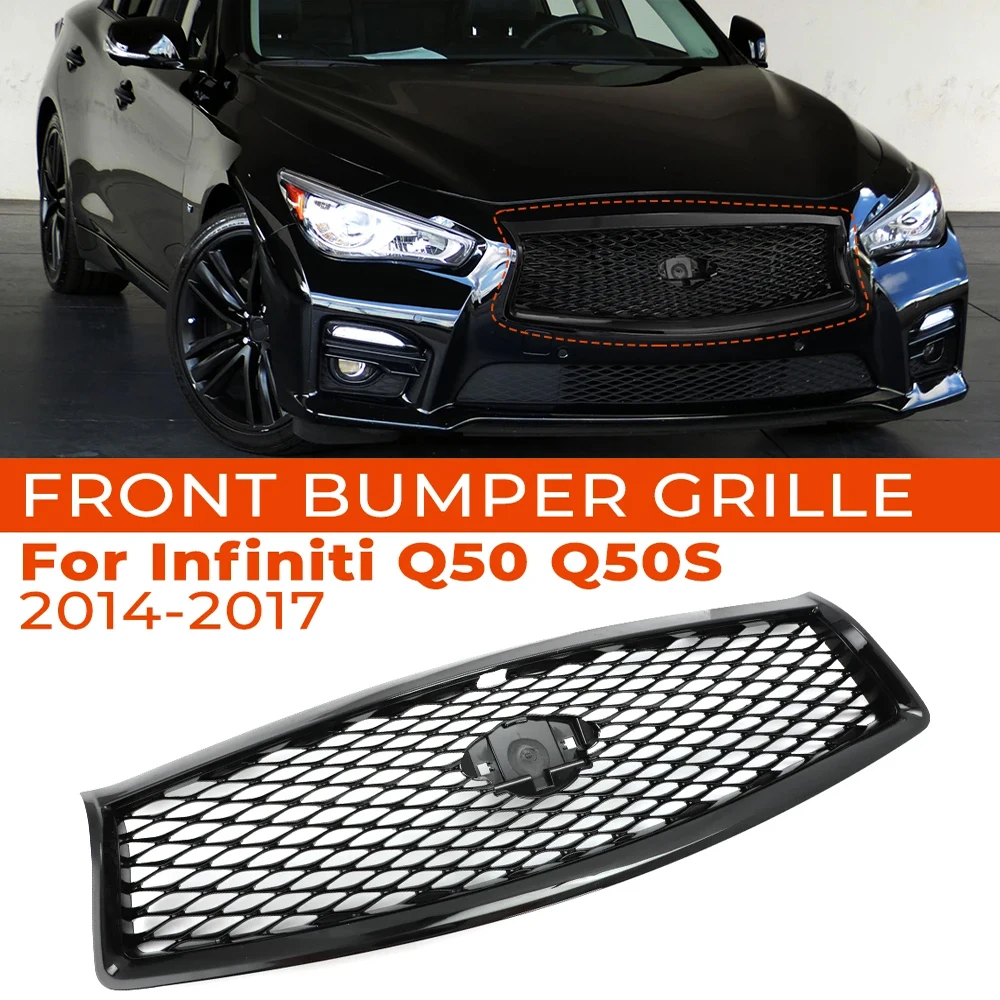 Gloss-Black-Car-Front-Grille-Racing-Grill-Replacement-Mesh-Body-Kit ...