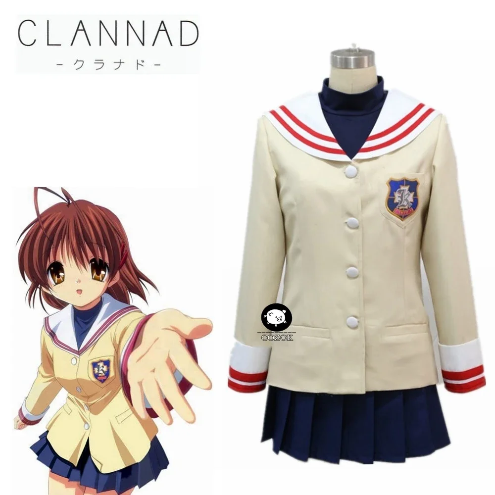 Anime-CLANNAD-Furukawa-Nagisa-Winter-School-Uniforms-Dress-Skirt-Suit ...