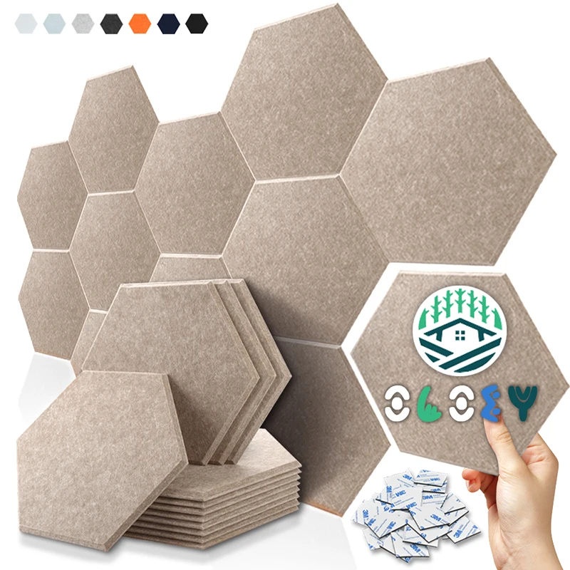 Acoustic Panel Absorcion 12 Pcs Soundproofing Sheet Sound Proof Wall ...