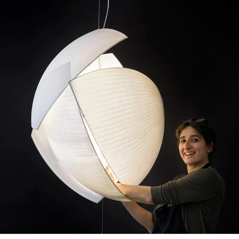 VOILES-Pendant-light-handmade-Fabric-Pendant-lamp-for-Living-Room ...