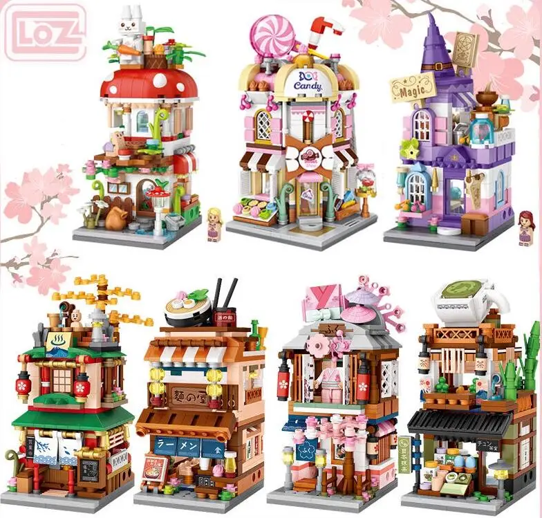 LOZ MINI Blocks Japan STREET Views Architecture HOT SPRING/RAMEN ...