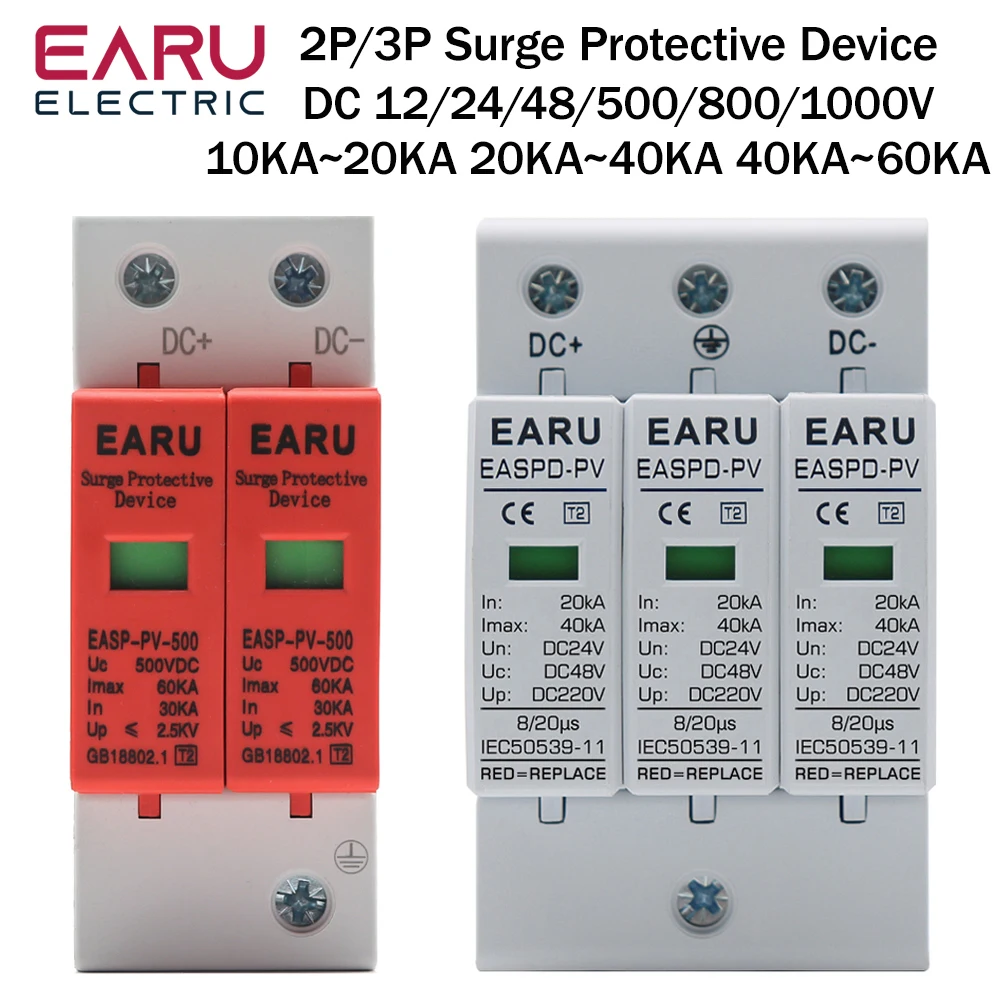 Power-Surge-Protective-Device-SPD-Arrester-Low-Voltage-House-2P-3P ...