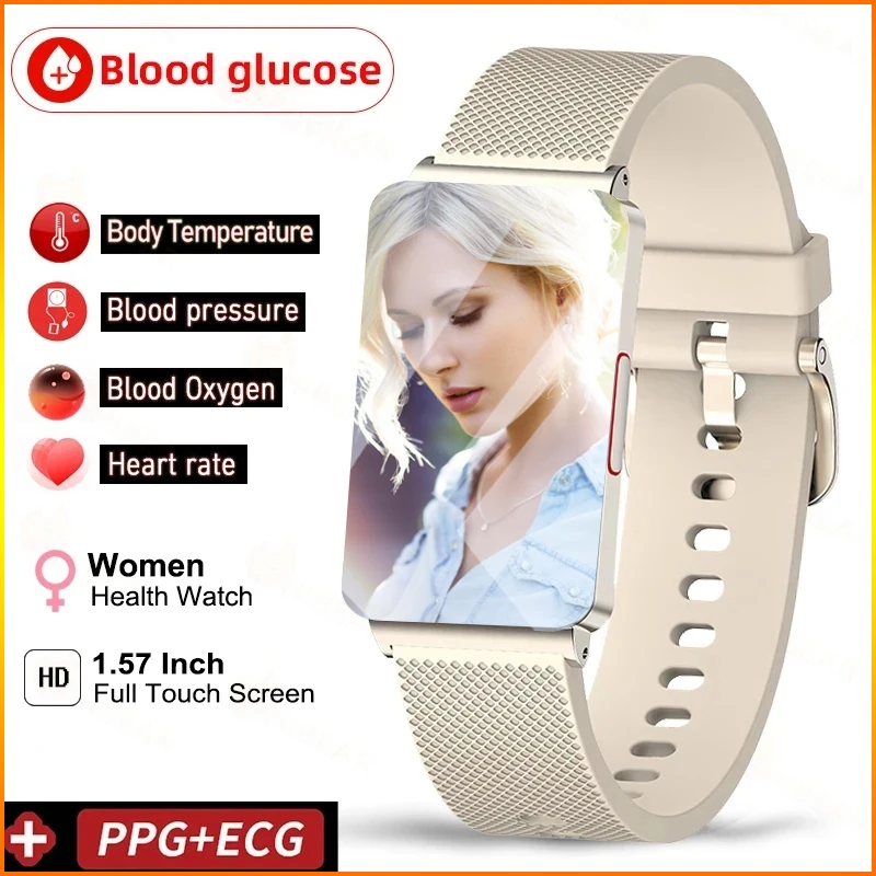 2023 New Health Women Smart Watch Blood Glucose Blood Pressure ...