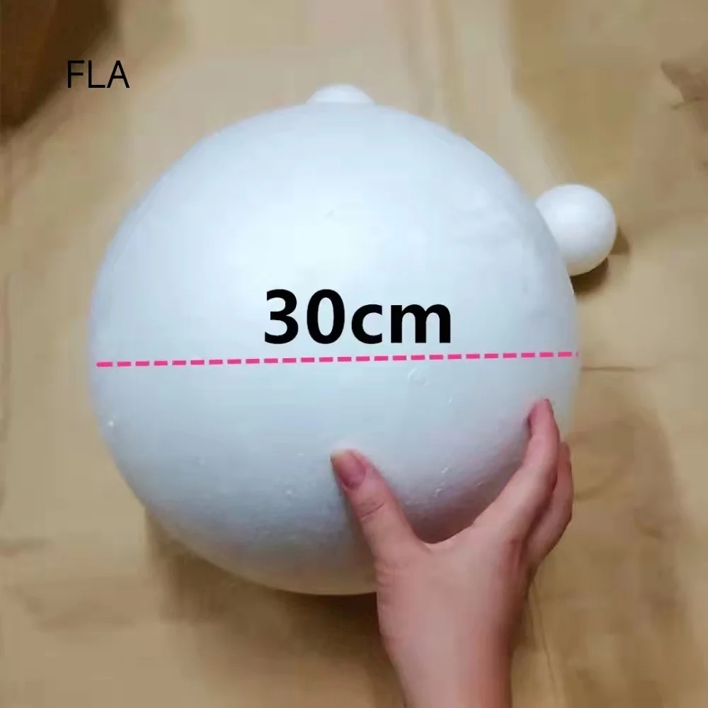 1PC 25/30CM DIY Round Styrofoam Balls Christmas Ball White Modelling ...