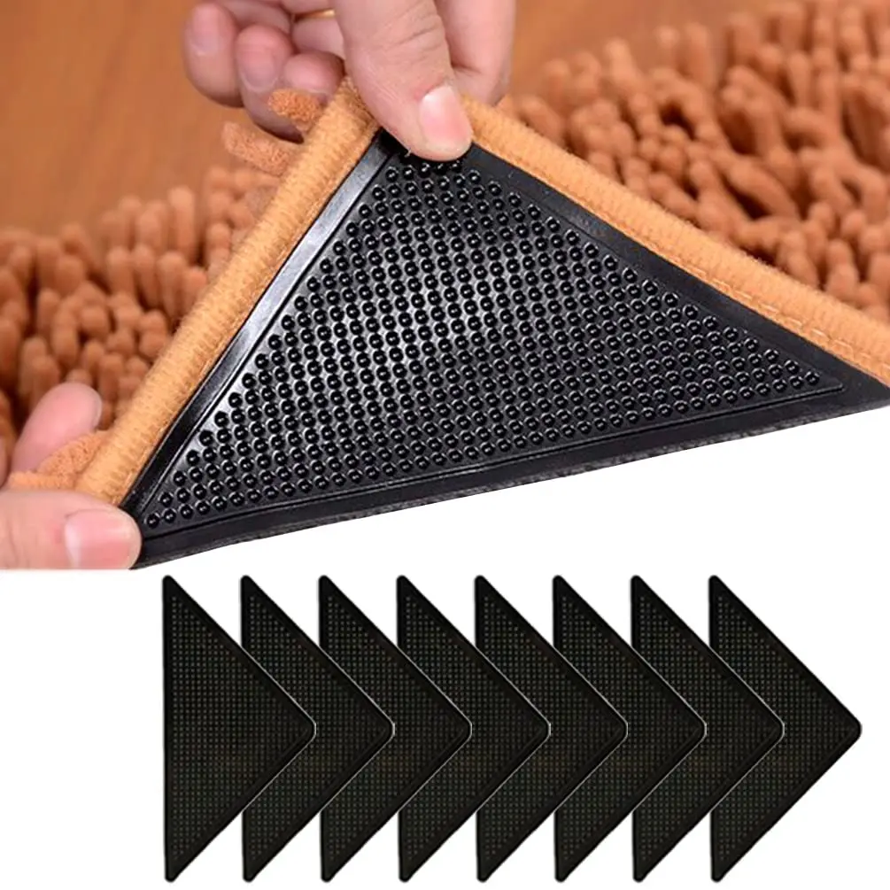 4/8pcs Carpet Non-slip Sticker Self-Adhesive Anti Skid Grip Tape Carpet ...