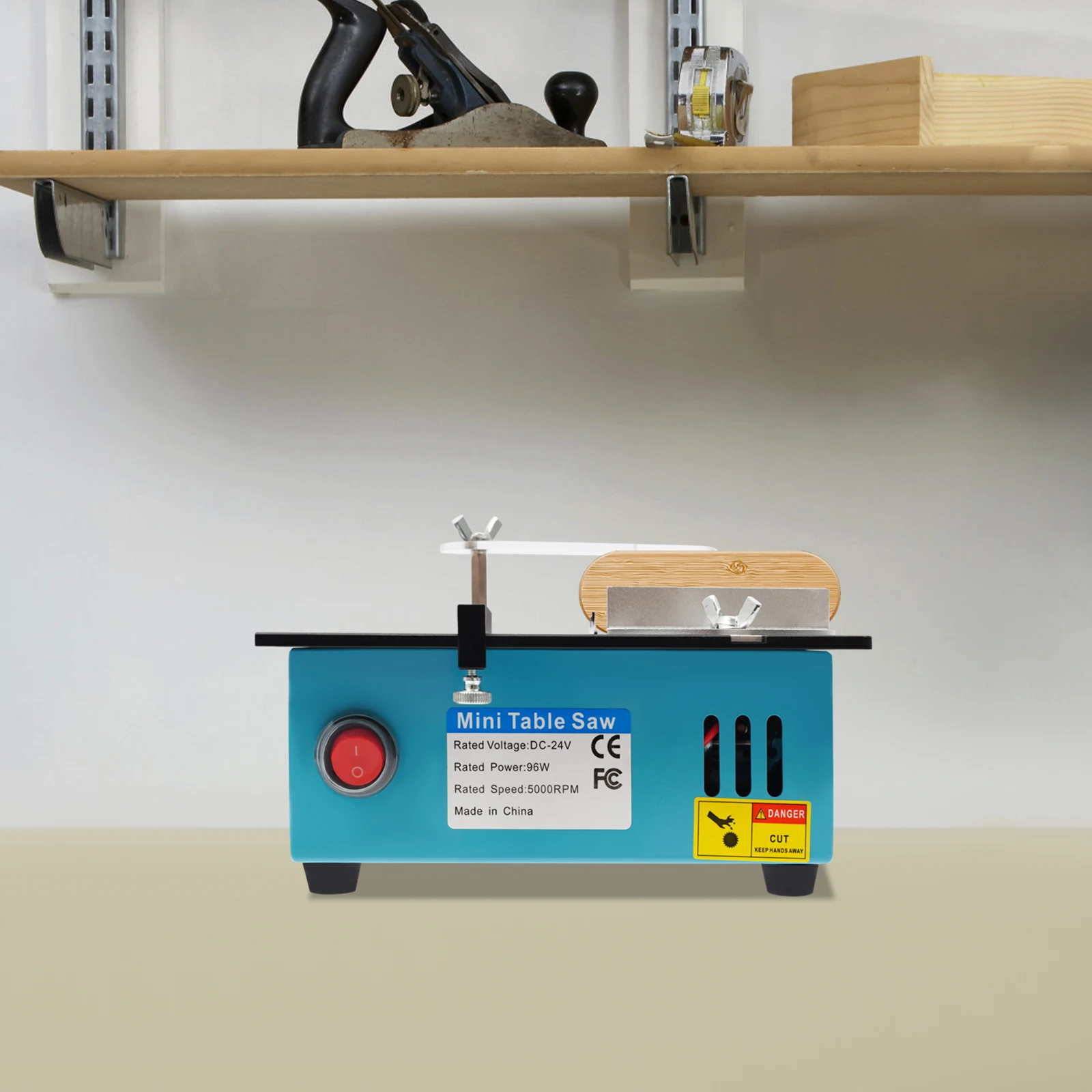 96W Mini Table Saw Liftable Small Tabletop Saw w/4 Blades 5000r/min 7 ...