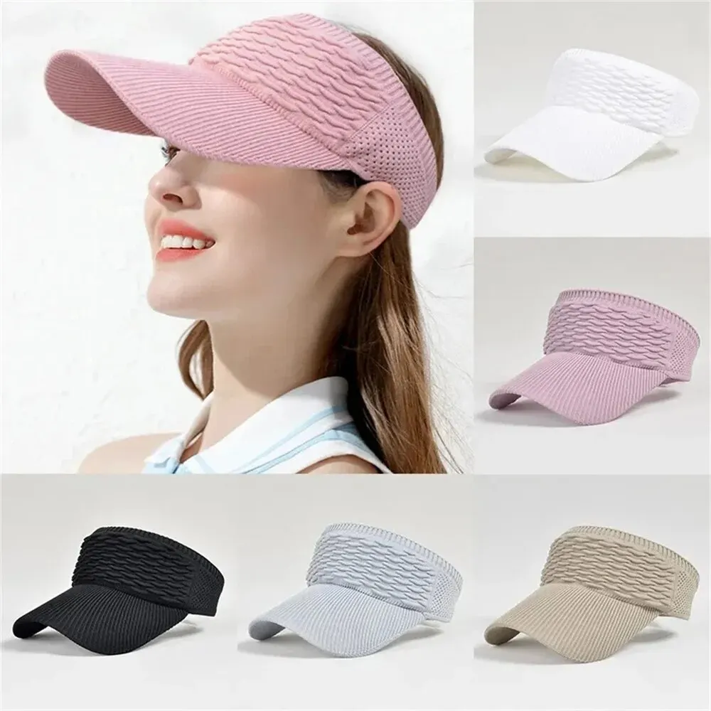 Women-Anti-UV-Sun-Hats-Breathable-Adjustable-Empty-Top-Visor-Caps-for ...