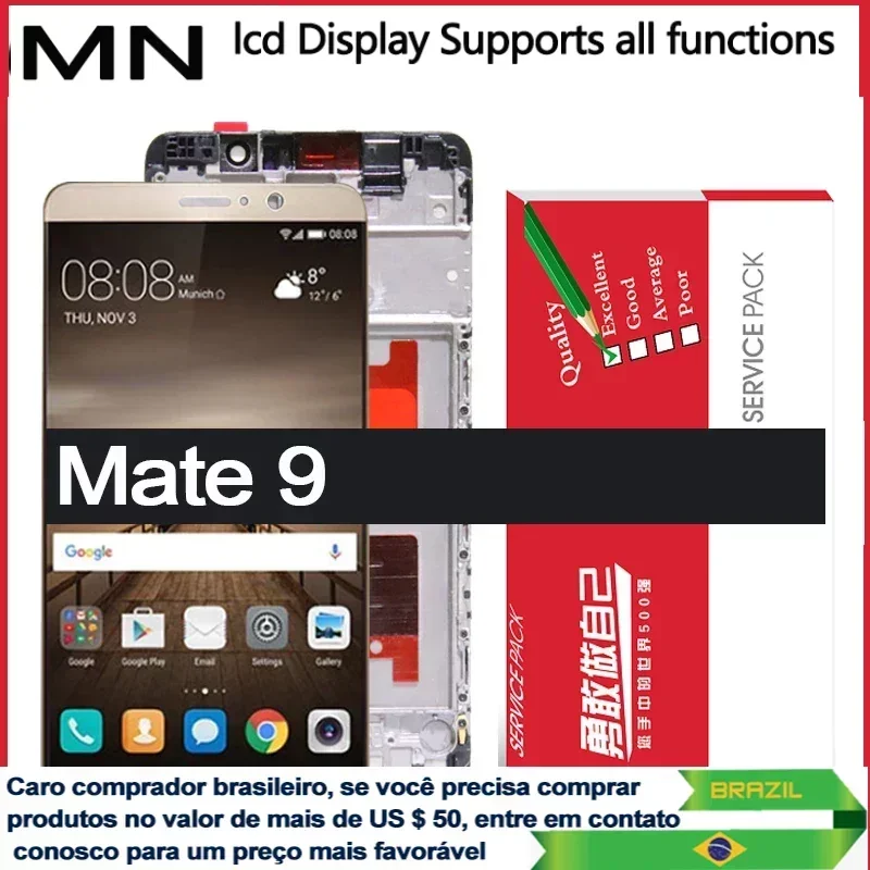 LCD Original for Huawei Mate 9, Touch Screen Display, MHA-L29, MHA-L09 ...