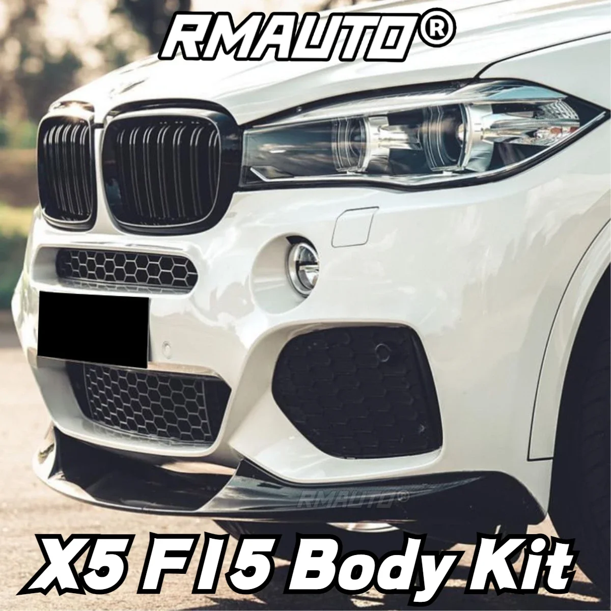For-X5-F15-Body-Kit-Car-Front-Bumper-Lip-Splitter-Diffuser-Guard-Racing ...