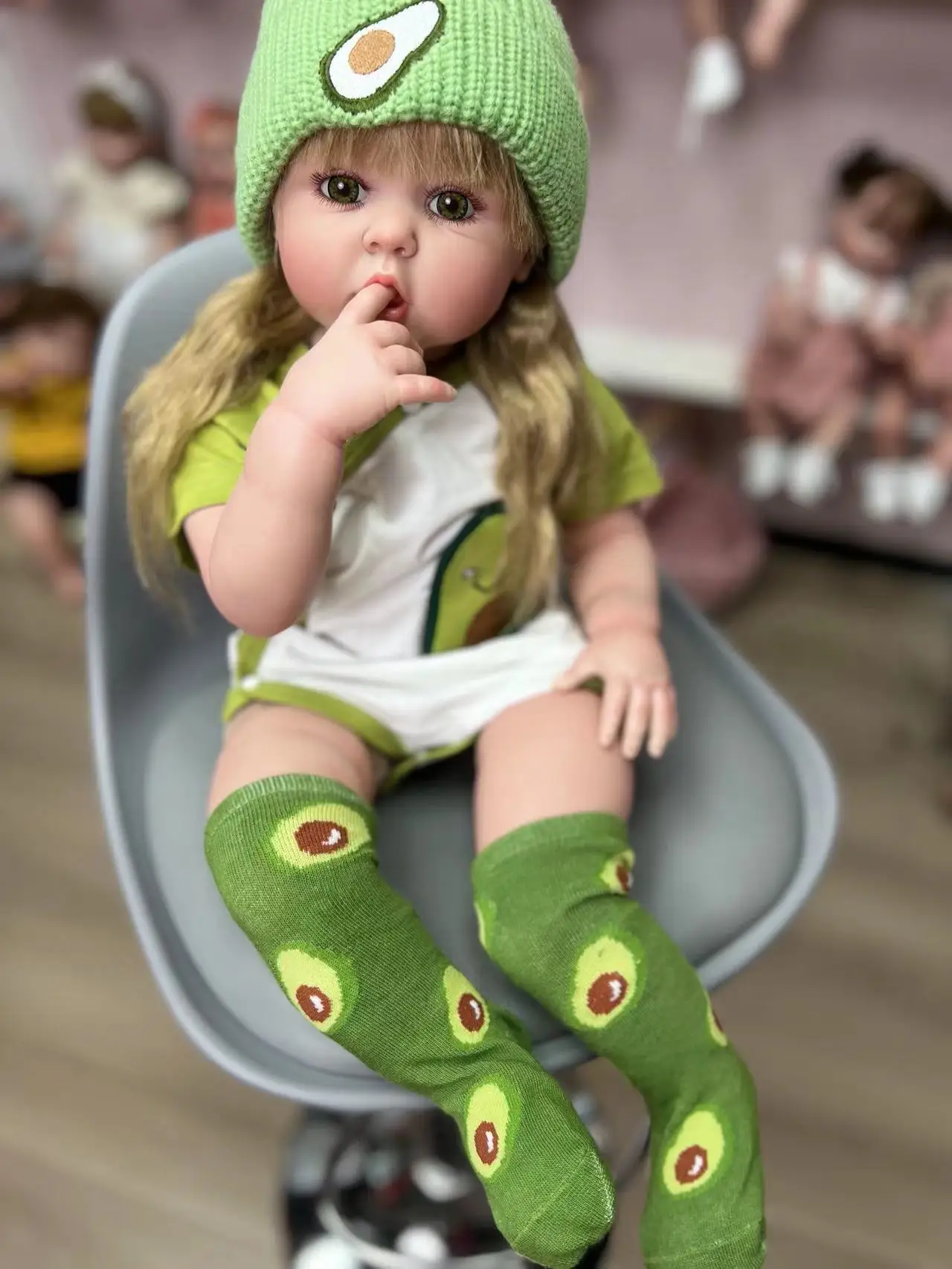 Bebe Reborn Dolls 24 Inch Avocado Erin 3d Painted Reborn Toddler Doll ...