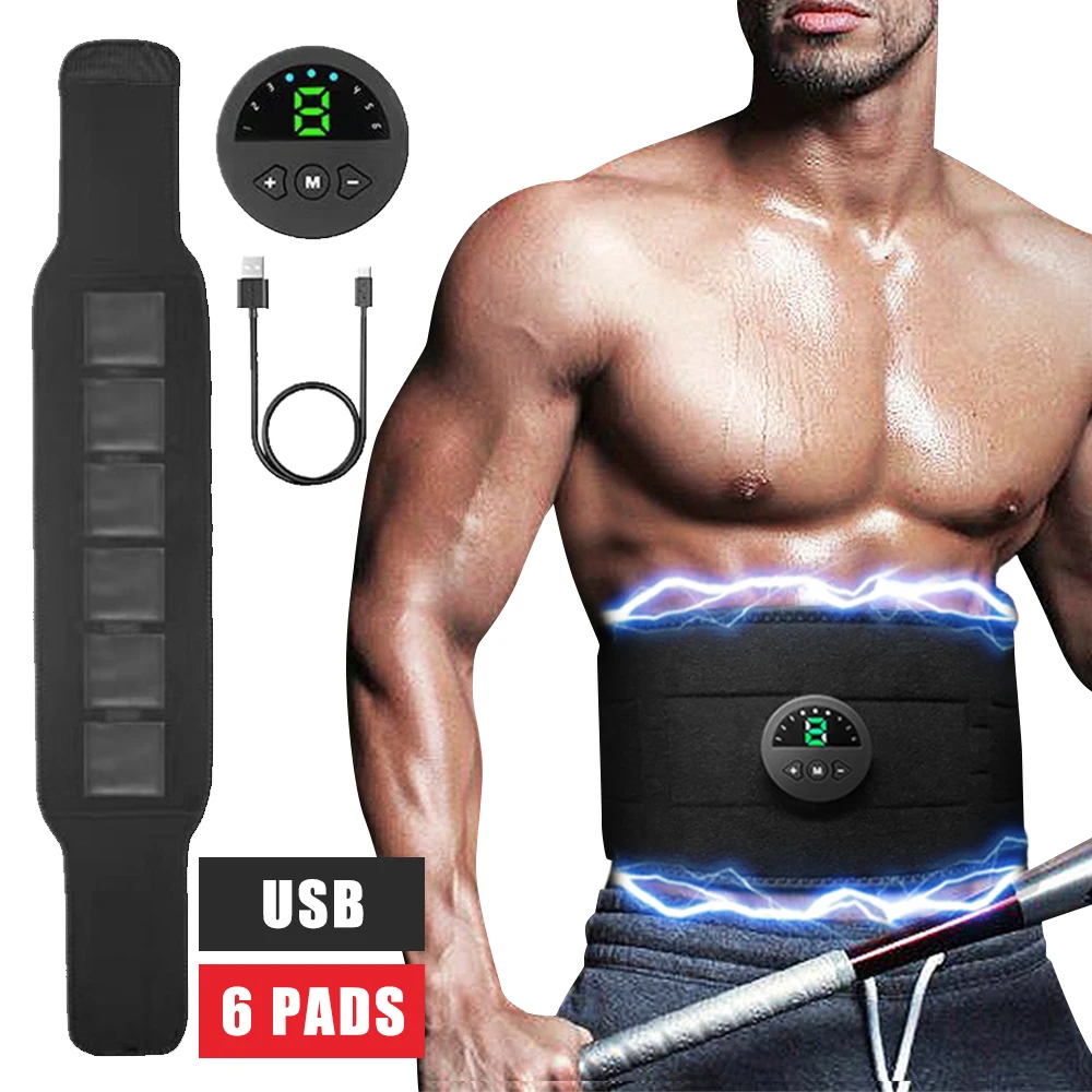 EMS Electric Abdominal Body Slimming Belt Smart Abdomen Muscle ...