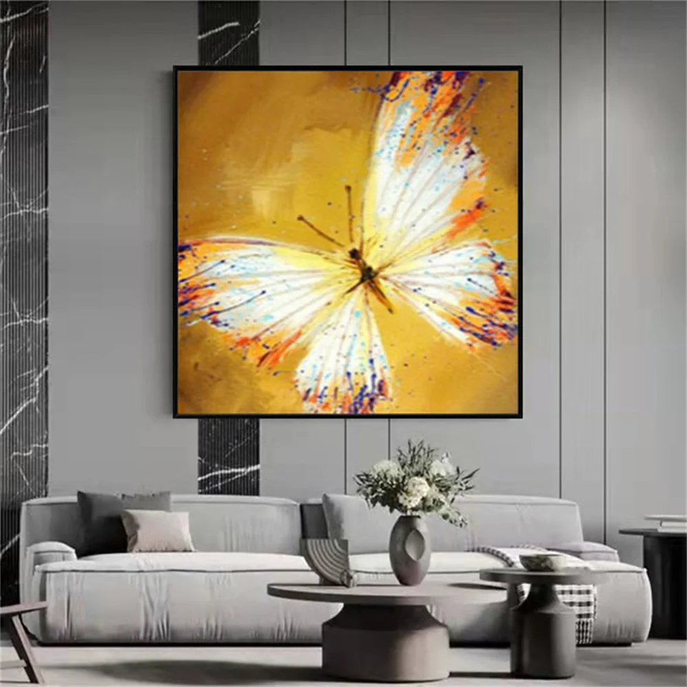 White Butterfly Oil Painting