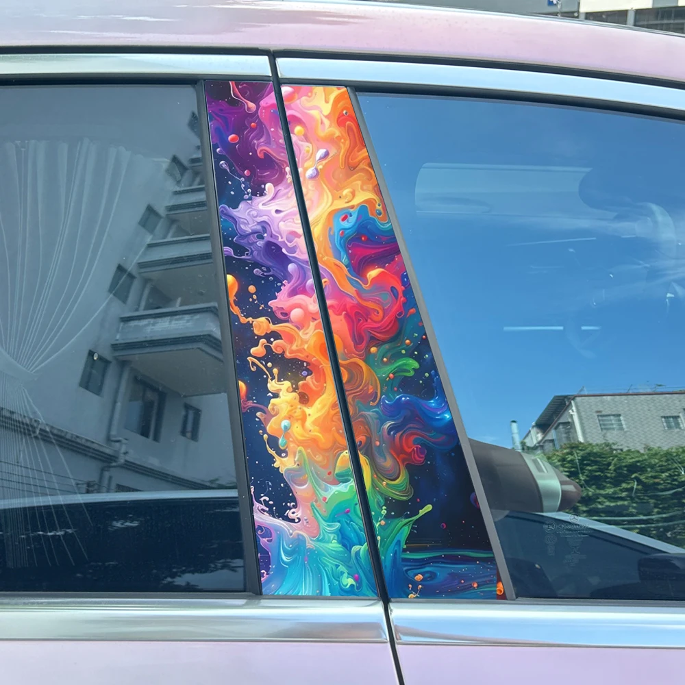 Graffiti-Dopamine-Colorful-Wave-Car-Stickers-Auto-B-pillar-Waterproof ...