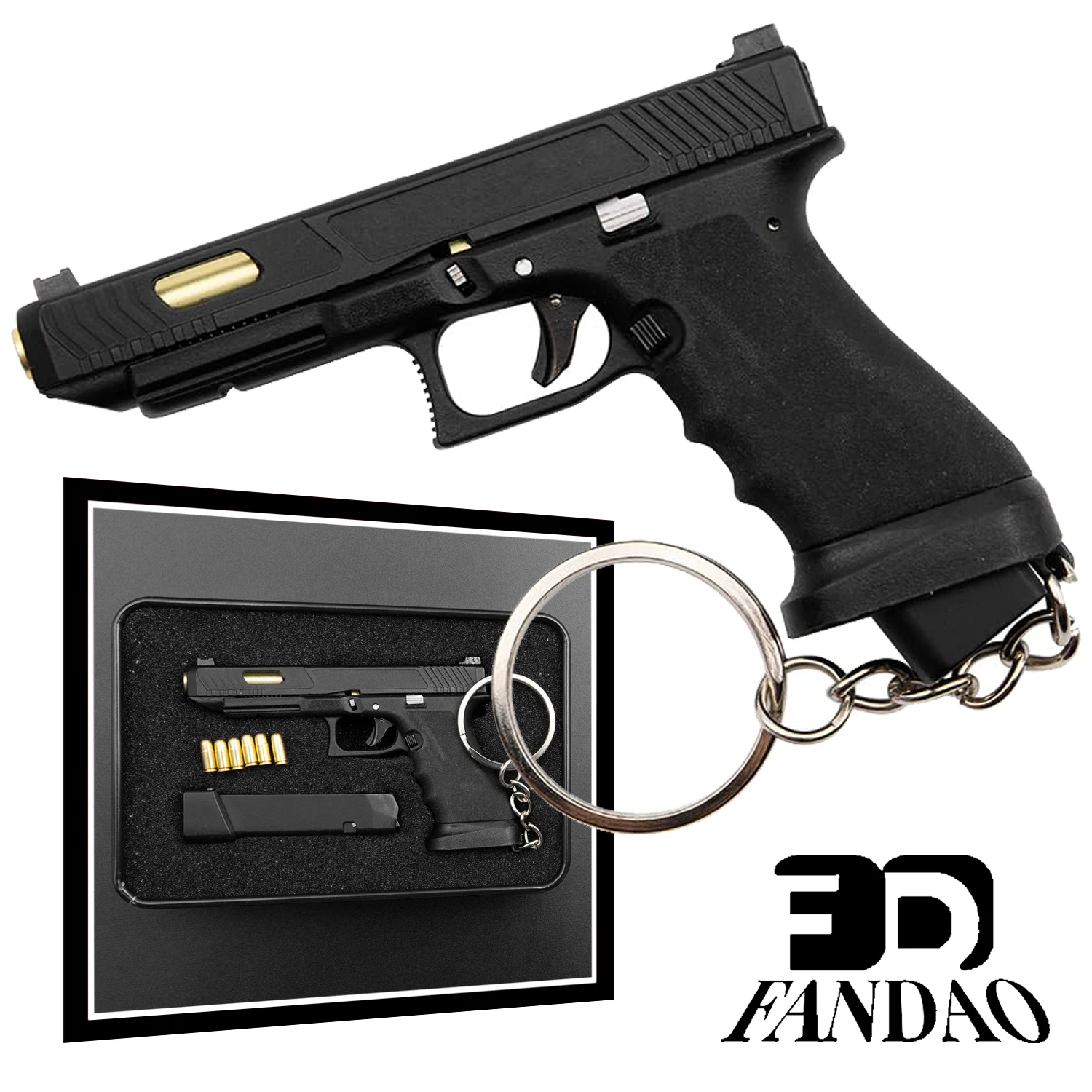 Mini-Gun-Keychain-Tactical-Tiny-Key-Pistol-Chain-Collection-Cool-Gift ...