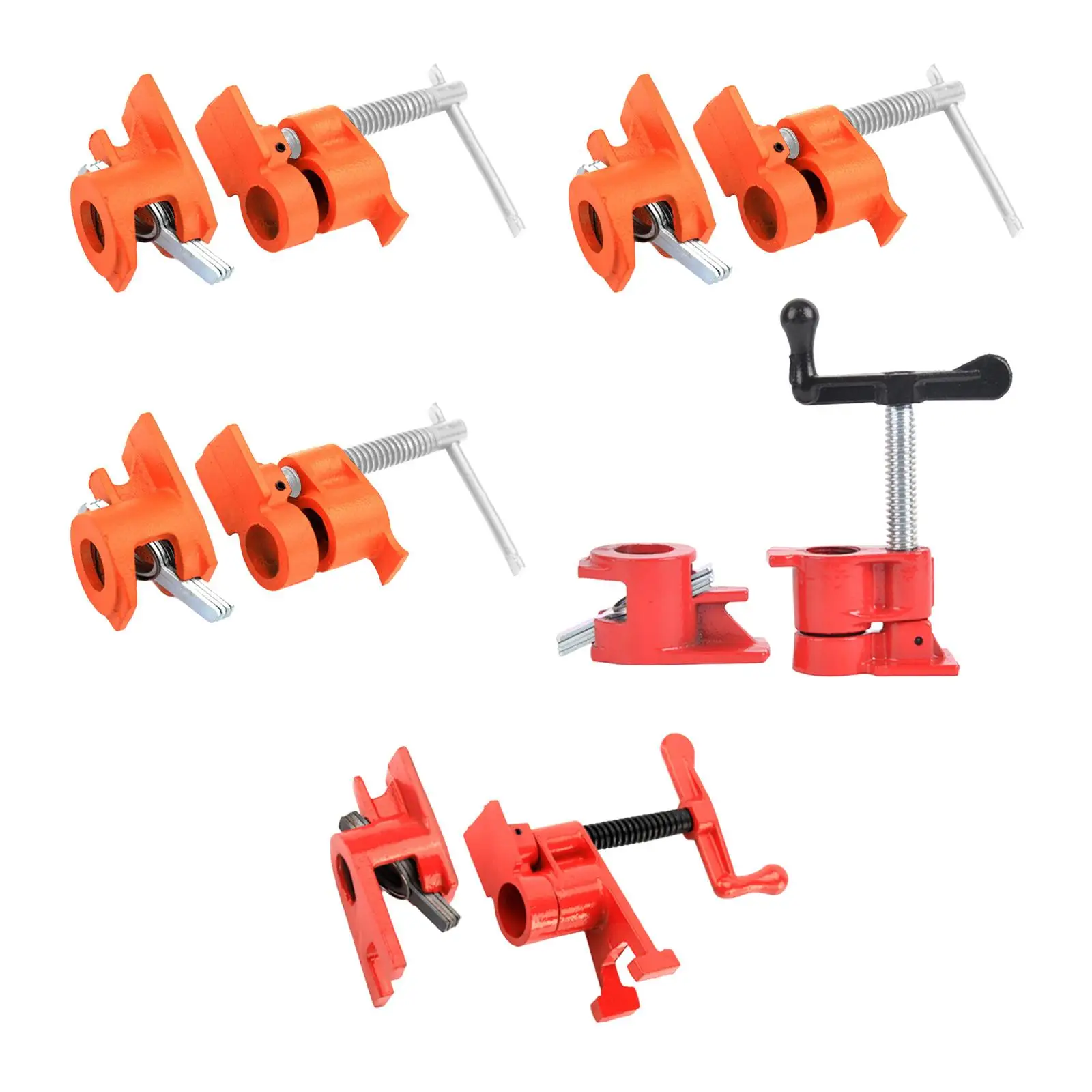 Wood-Gluing-Pipe-Clamp-Set-Tools-Durable-Heavy-Duty-Metal-for ...