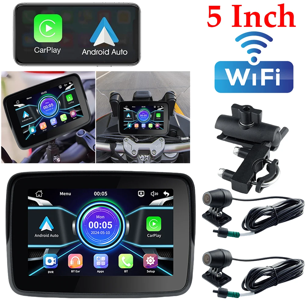 5-Inch-Motorcycle-GPS-Navigator-IPS-Touch-Screen-Wireless-Carplay ...