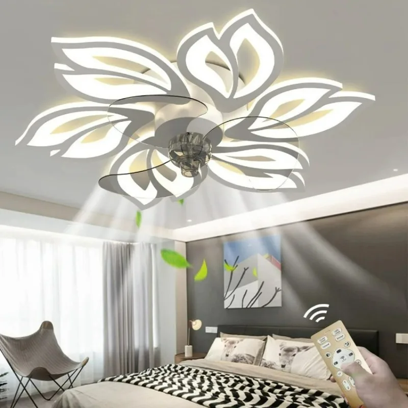 Modern-Minimalist-High-Wind-Ceiling-Fan-Light-with-Built-in-Remote ...